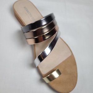 Kenneth Cole | Shoes | New Kenneth Cole Metallic Valen Scroll Sandals ...